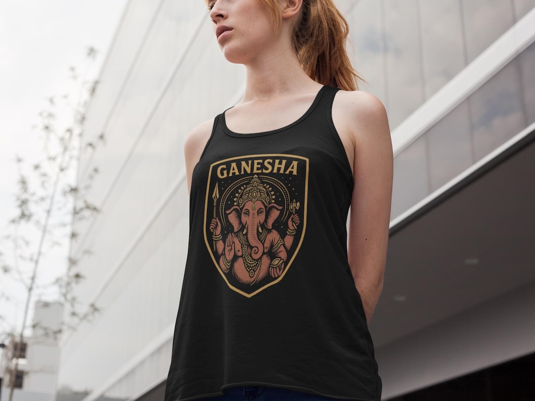 Ganesha Tank Top: Spiritual Shirt for Her | Elephant God Tee | Lord ...