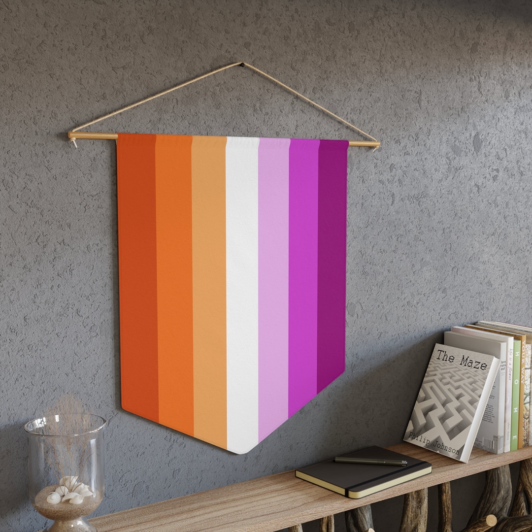 Lesbian Flag Wall Art, Lesbian Flag Pennant, Lesbian Pride Gift ...
