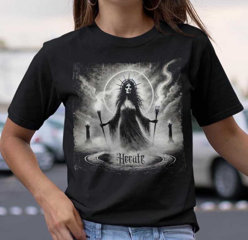 Hekate Greek Mythology Goddess Shirt, Witch Gift Tee, Pagan Graphic T ...