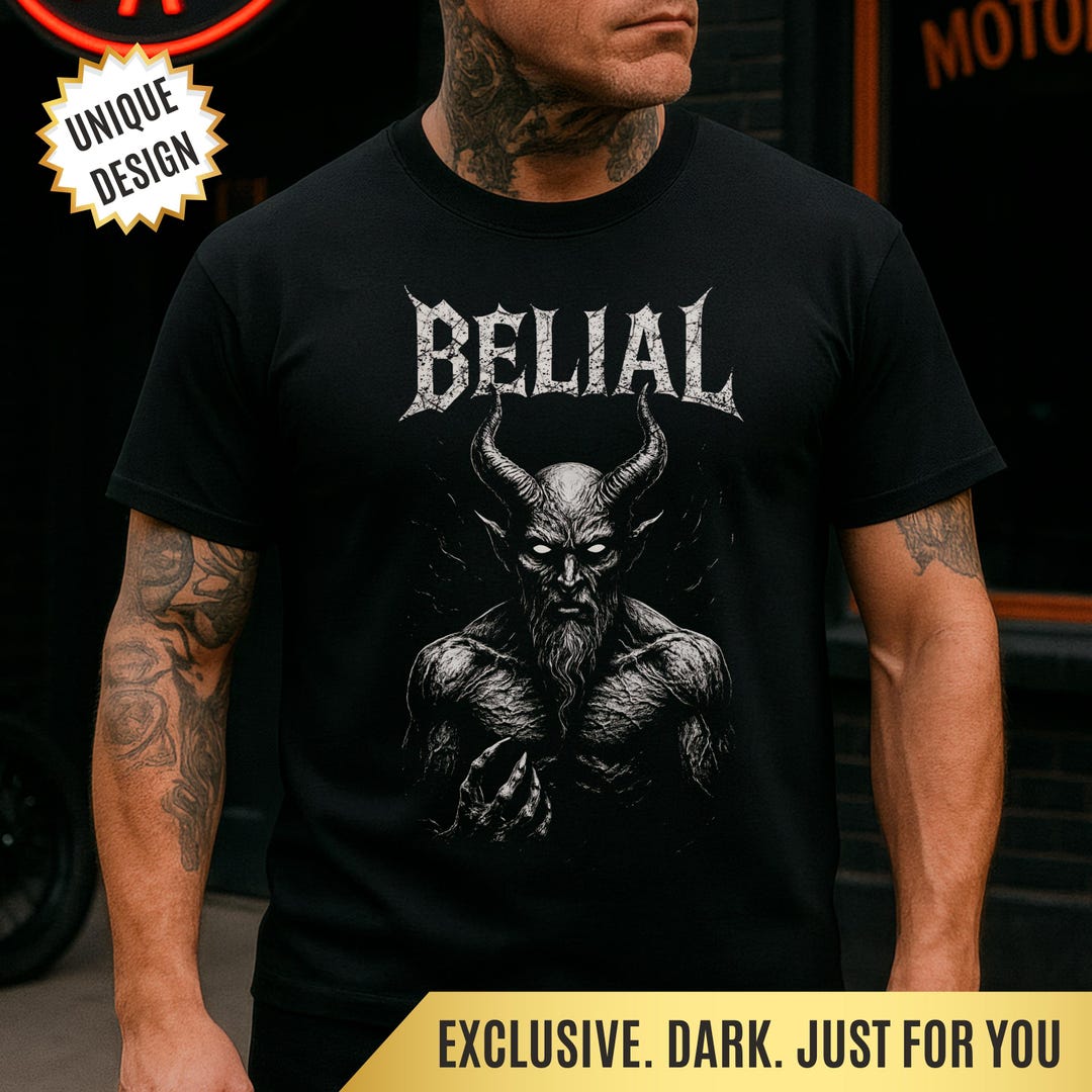 Belial T-shirt Gothic Metal Band Style Tee Satanic Occult Shirt | Dark ...
