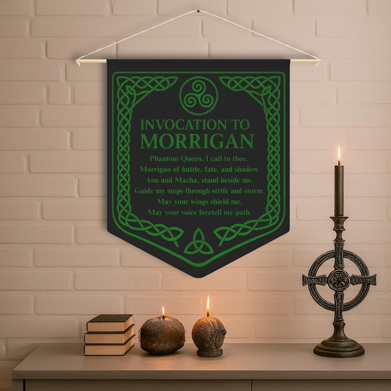 Invocation to Morrigan Wall Decor, Celtic Goddess Decor, Phantom Queen ...