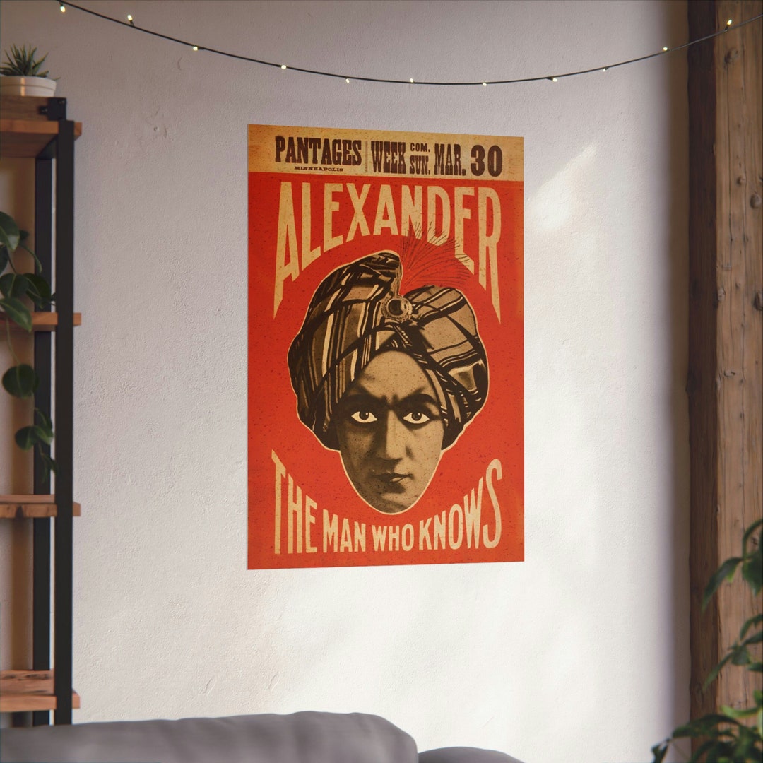 Vintage Magician Poster Alexander the Man Who Knows Vintage Poster Home ...