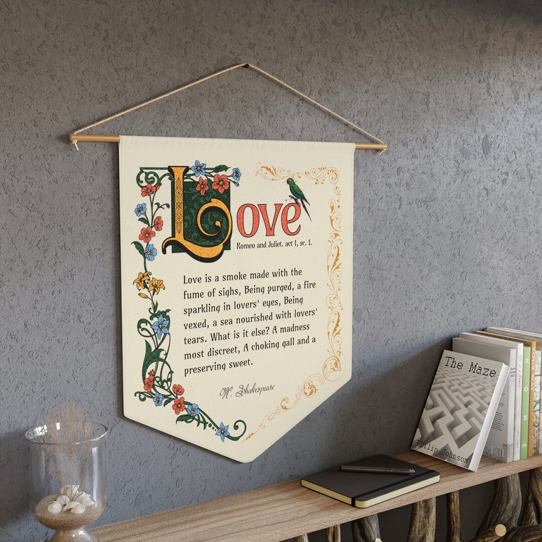 Literary Love Quote Wall Art: Romeo and Juliet Verse - Elegant Home ...