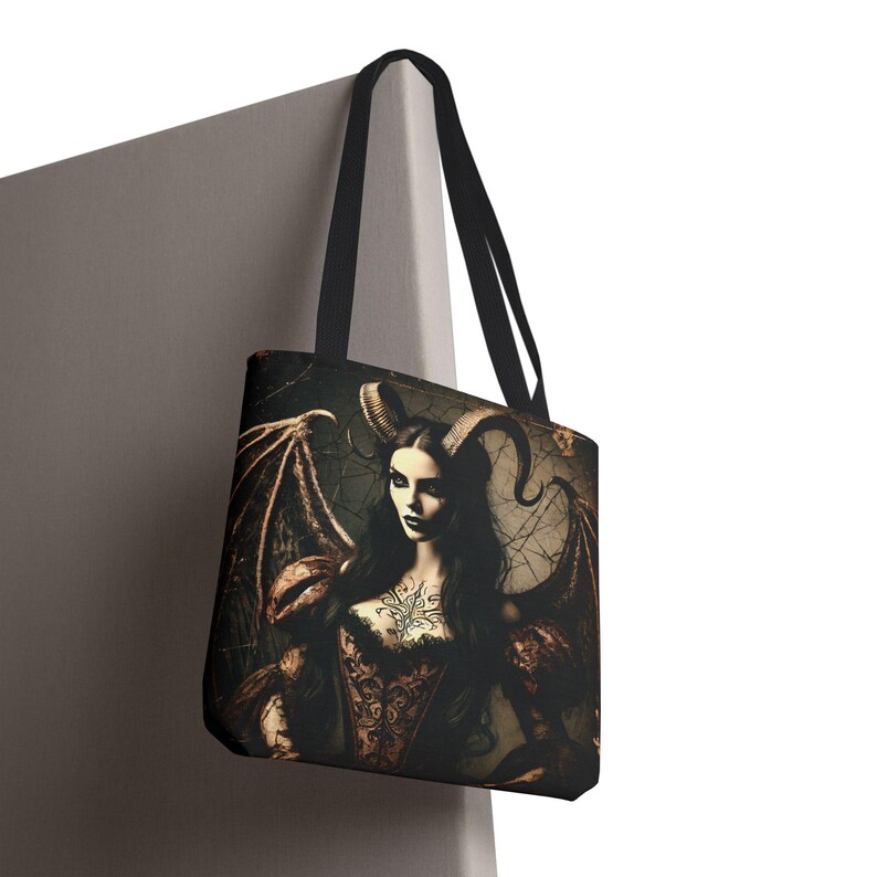 Lilith Pagan Goddess Tote Bag for Gothic Women, Satanic Occult Wicca ...