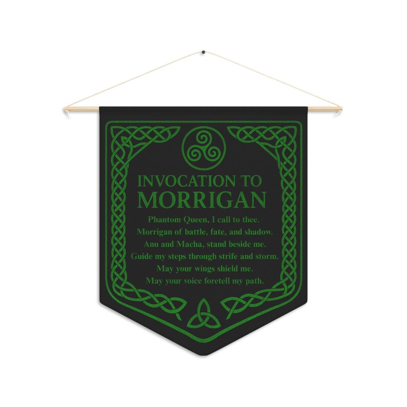 Invocation to Morrigan Wall Decor, Celtic Goddess Decor, Phantom Queen ...