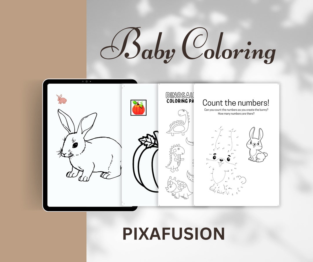 Baby Coloring Books Children Coloring Pages Painting & Drawing - Etsy