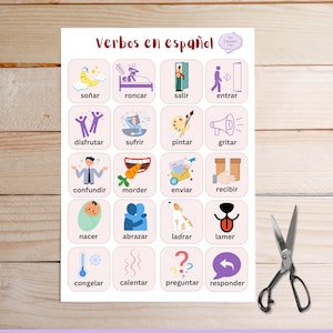 100 Spanish Verbs Flashcards | Printable Spanish Vocabulary | Learn ...