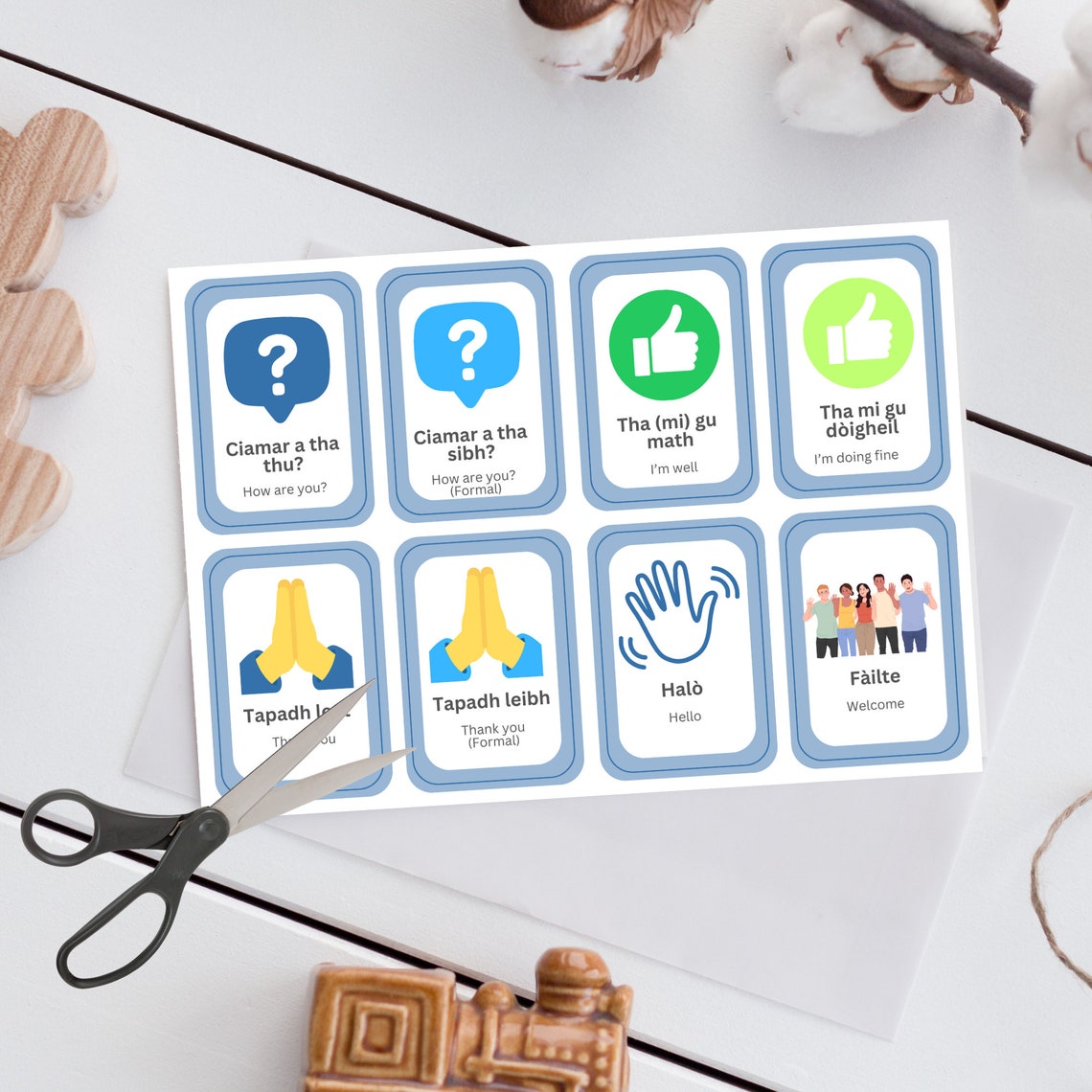 Scottish Gaelic Greetings Flashcards: Learn Vocabulary (PDF Download ...