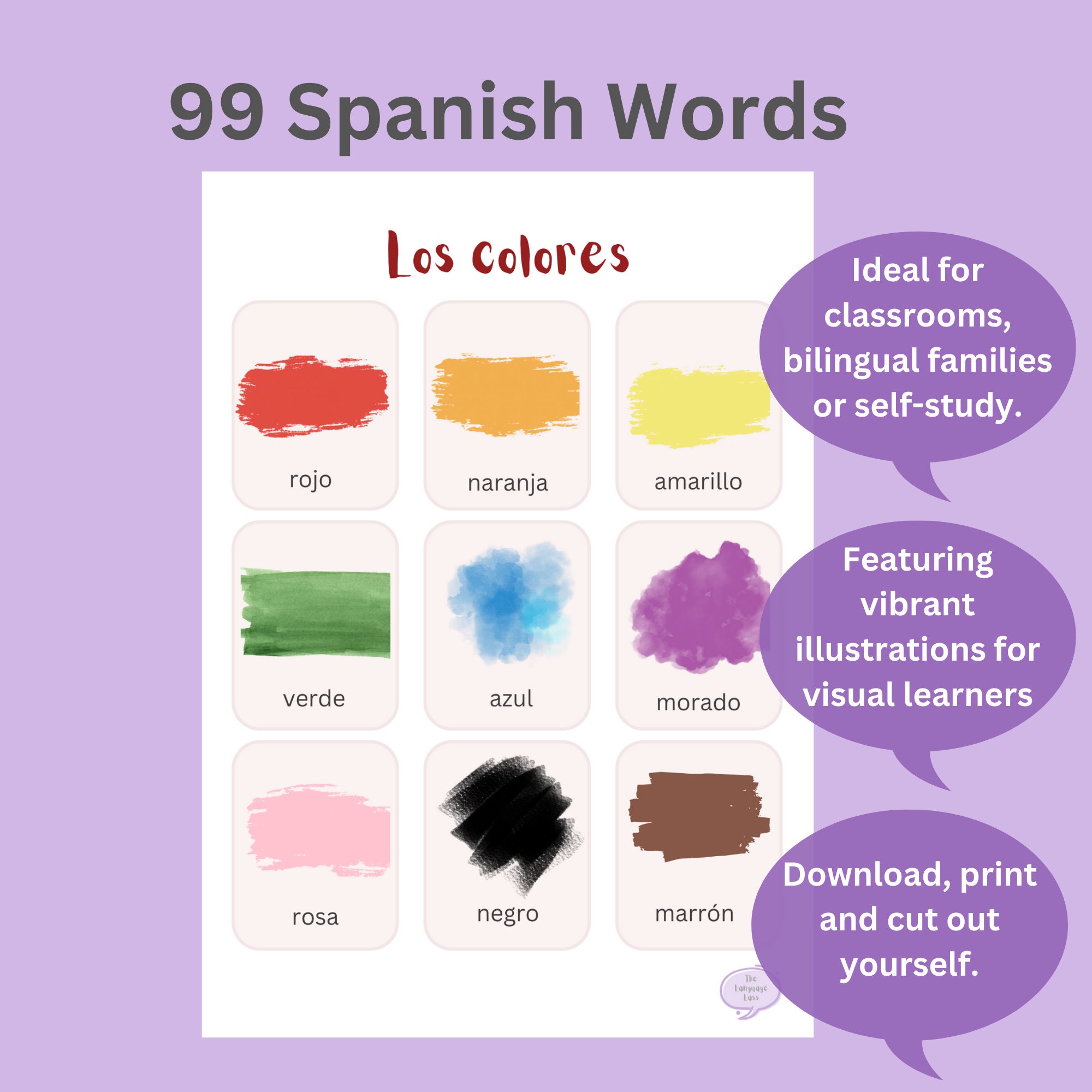 99 Spanish Words | Basic Spanish Vocabulary | Spanish Starter ...