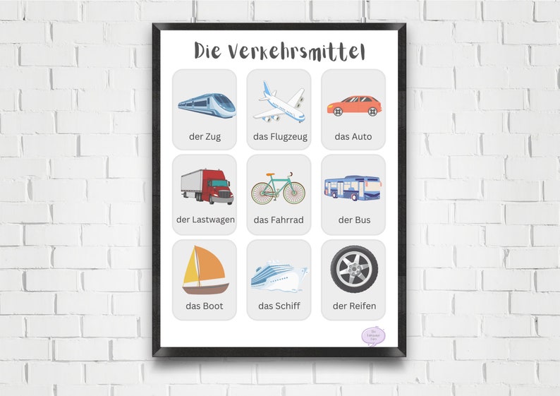 German Vocabulary Flashcards: 99 Starter Words (PDF) - Etsy