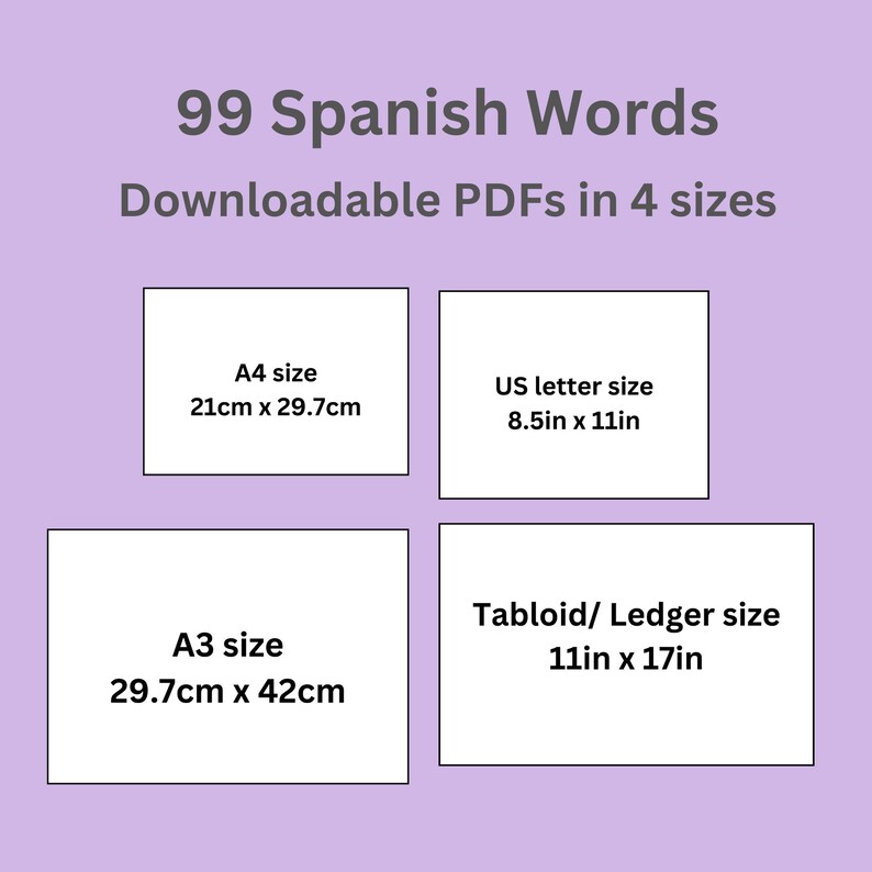 99 Basic Spanish Vocabulary Flashcards: Illustrated Starter Words (PDF ...