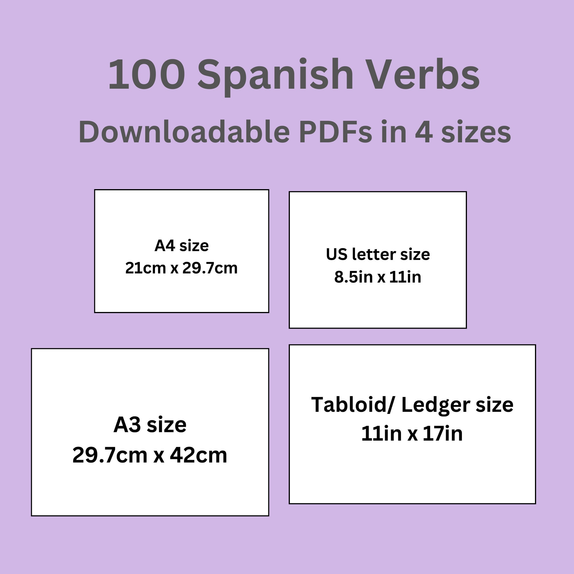 100 Spanish Verbs Flashcards | Printable Spanish Vocabulary | Learn ...