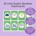 32 Irish Gaelic Weather Flashcards | Irish Flashcards | Irish Gaelic ...