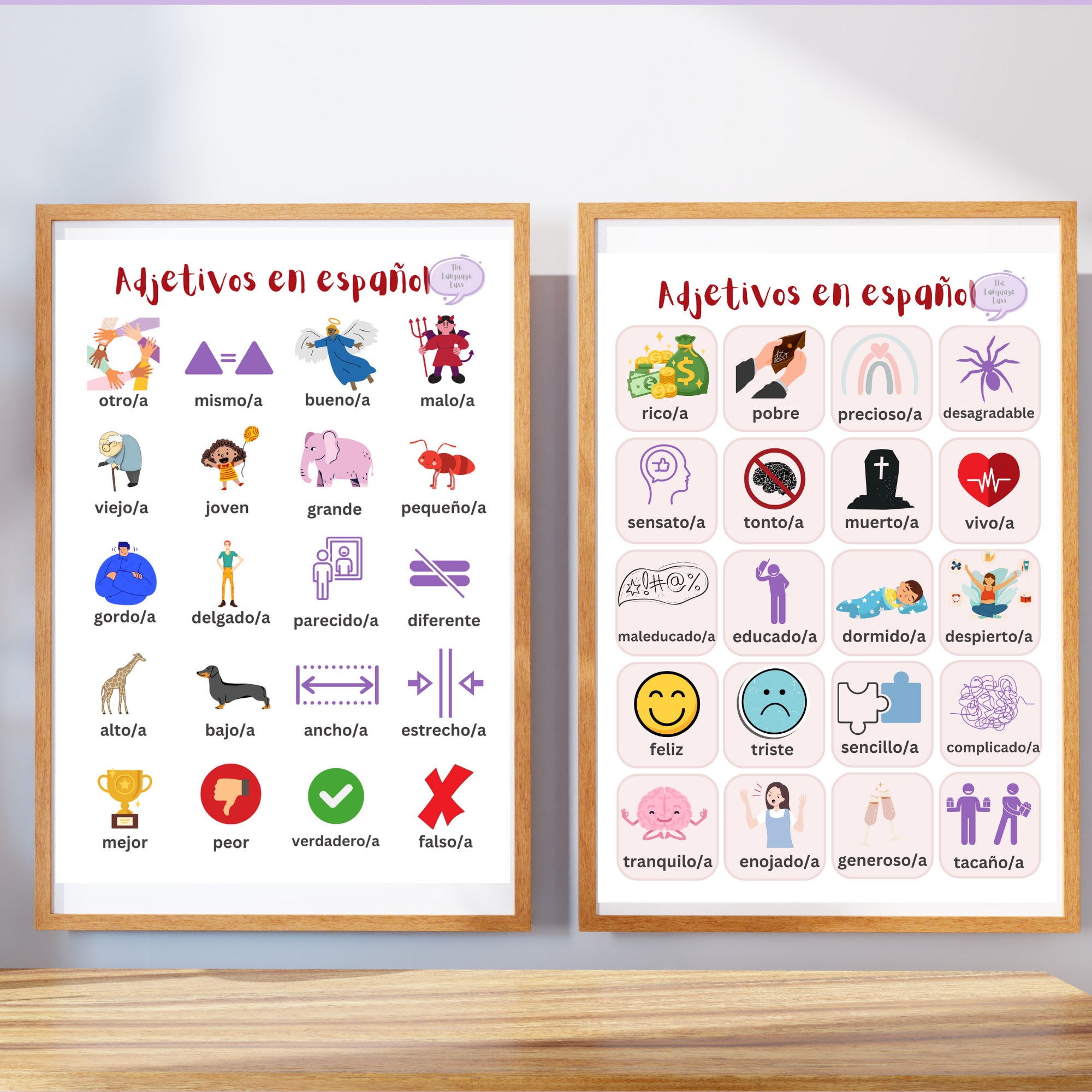 100 Spanish Adjectives Flashcards: Vocabulary Learning (PDF Download ...