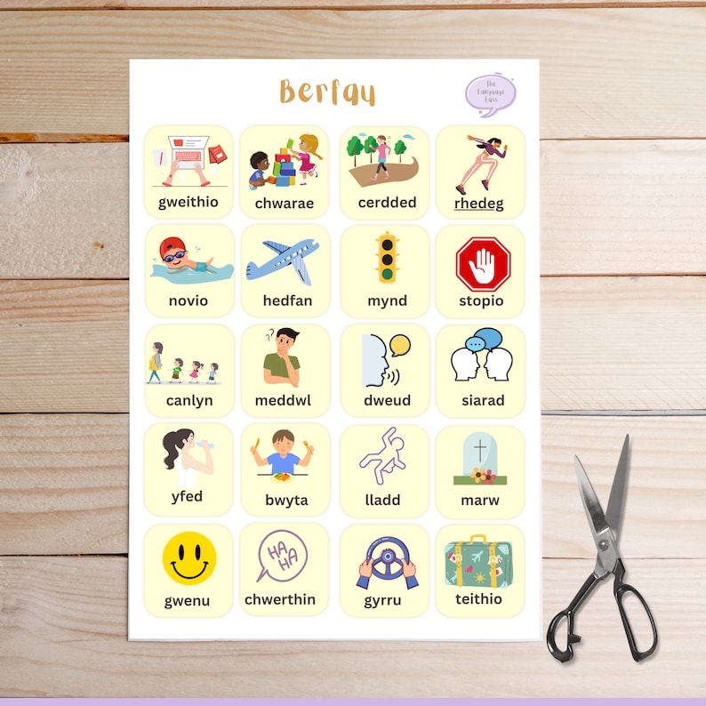 100 Welsh Verbs Flashcards | Learn Welsh Vocabulary | Printable Welsh ...