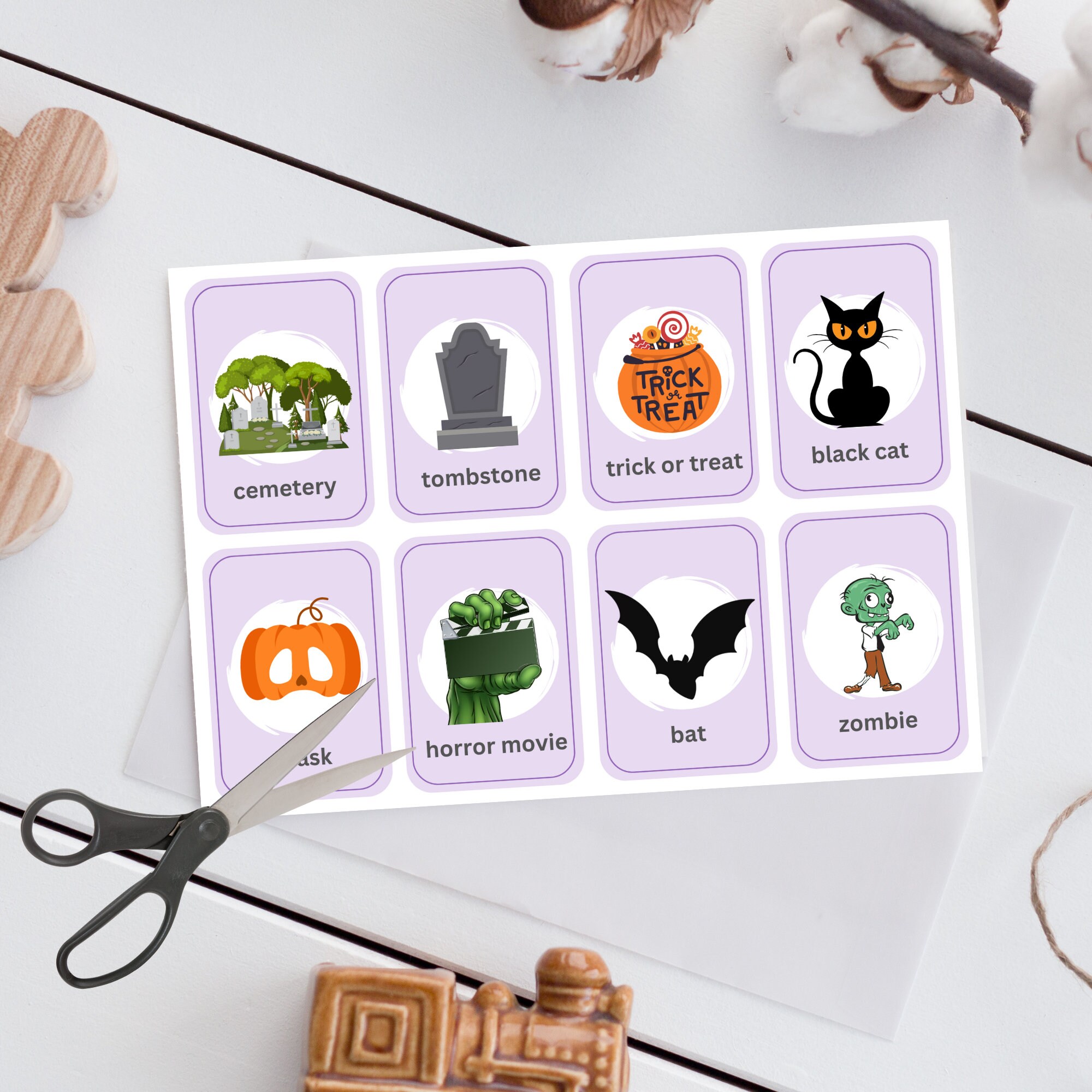 16 English Halloween Flashcards Halloween Flashcards Halloween Lesson ...