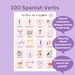 100 Spanish Verbs Flashcards | Printable Spanish Vocabulary | Learn ...