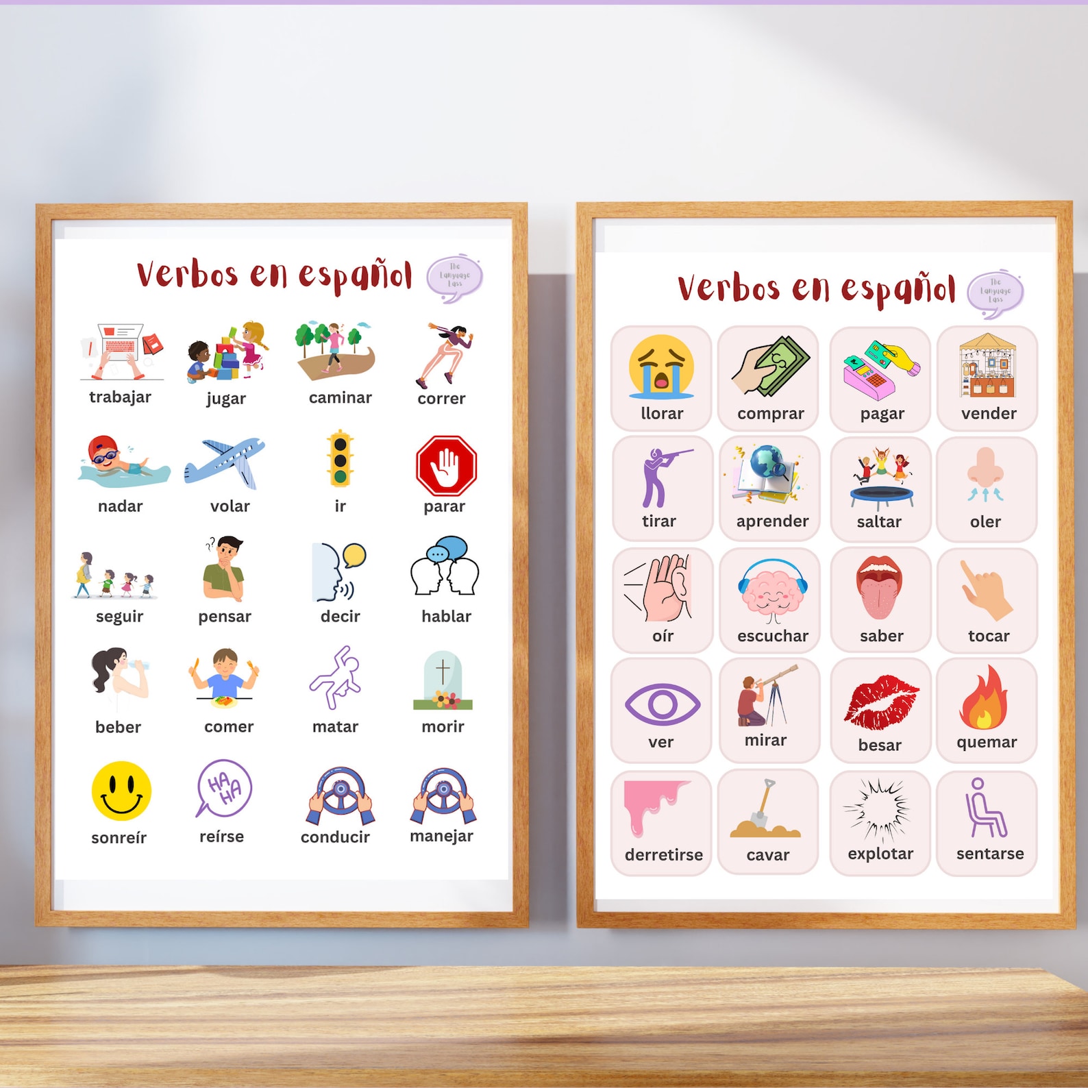 100 Spanish Verbs Flashcards | Printable Spanish Vocabulary | Learn ...
