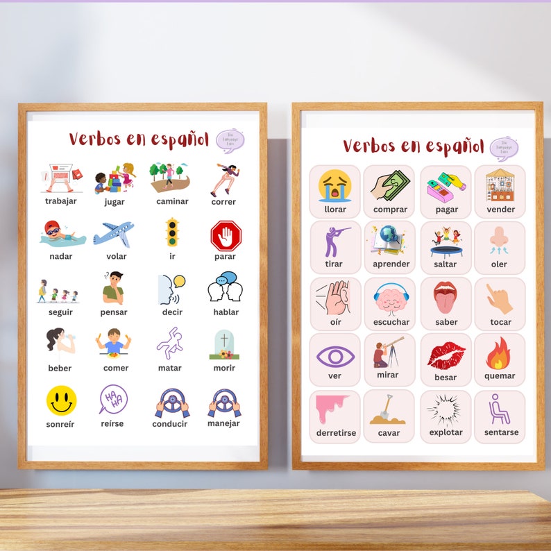 100 Spanish Verbs Flashcards | Printable Spanish Vocabulary | Learn ...