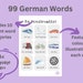 German Vocabulary Flashcards: 99 Starter Words (PDF) - Etsy