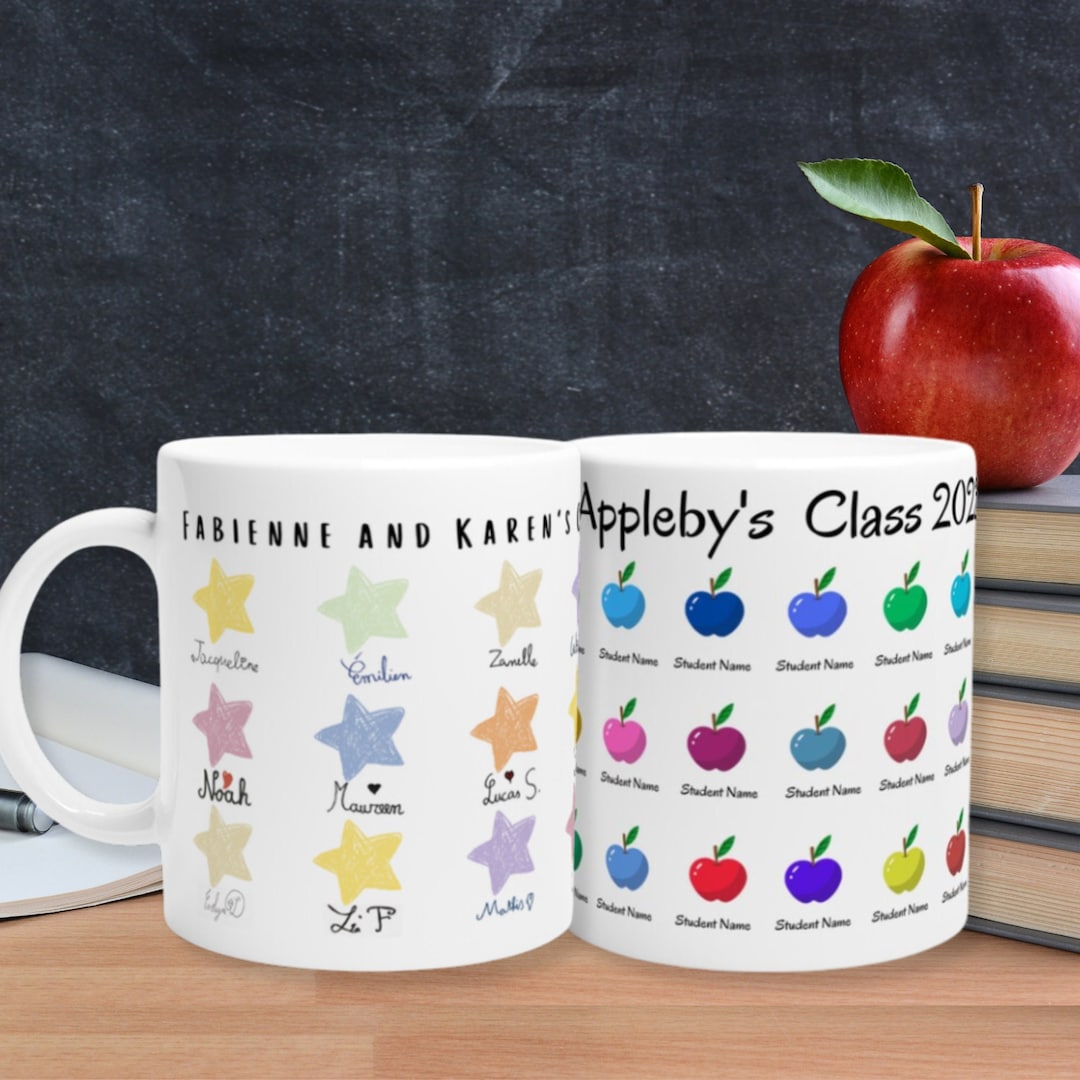 Personalised Teacher Mug With Names Add Names Customisable Present ...