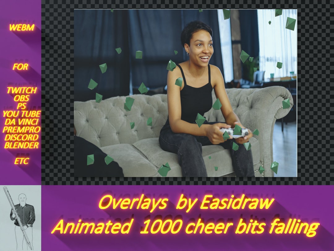 Twitch Bits, Animated Overlay, Stream Alert, OBS, WEBM, 1000 Bit ...