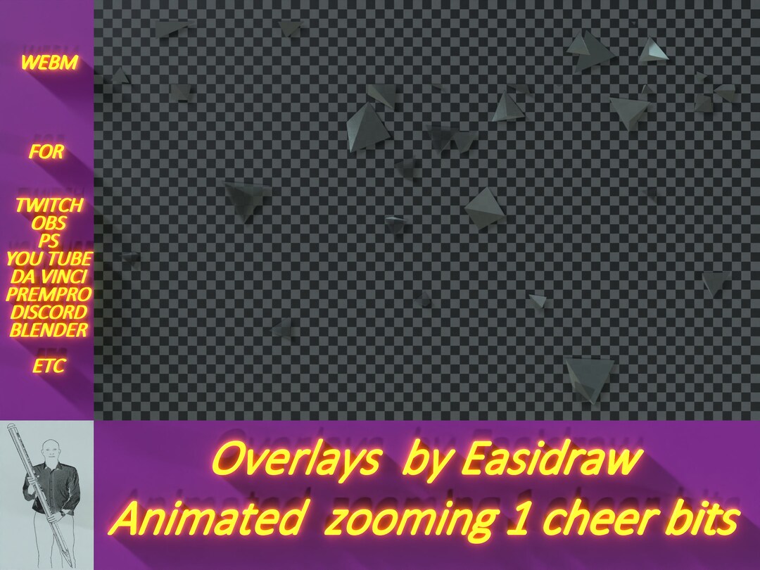 Twitch Bits Animated Overlay Blender, OBS WEBM, Photoshop, Streaming ...