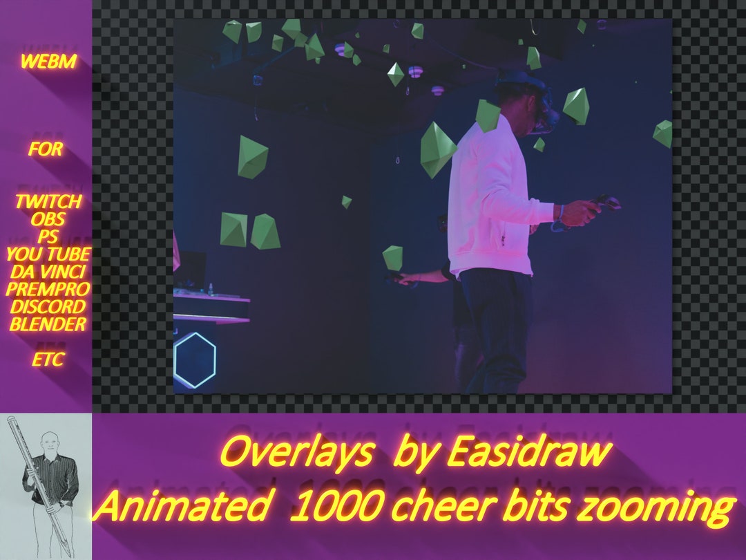 Twitch Bits, Animated Overlay, Stream Alert, OBS, WEBM, 1000 Bit ...