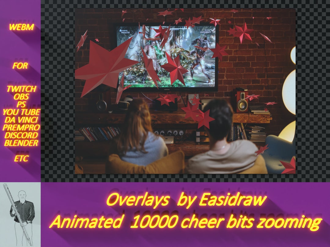 Animated Twitch Bits, 10000 Bits, Animated Overlay, Overlay, WEBM ...