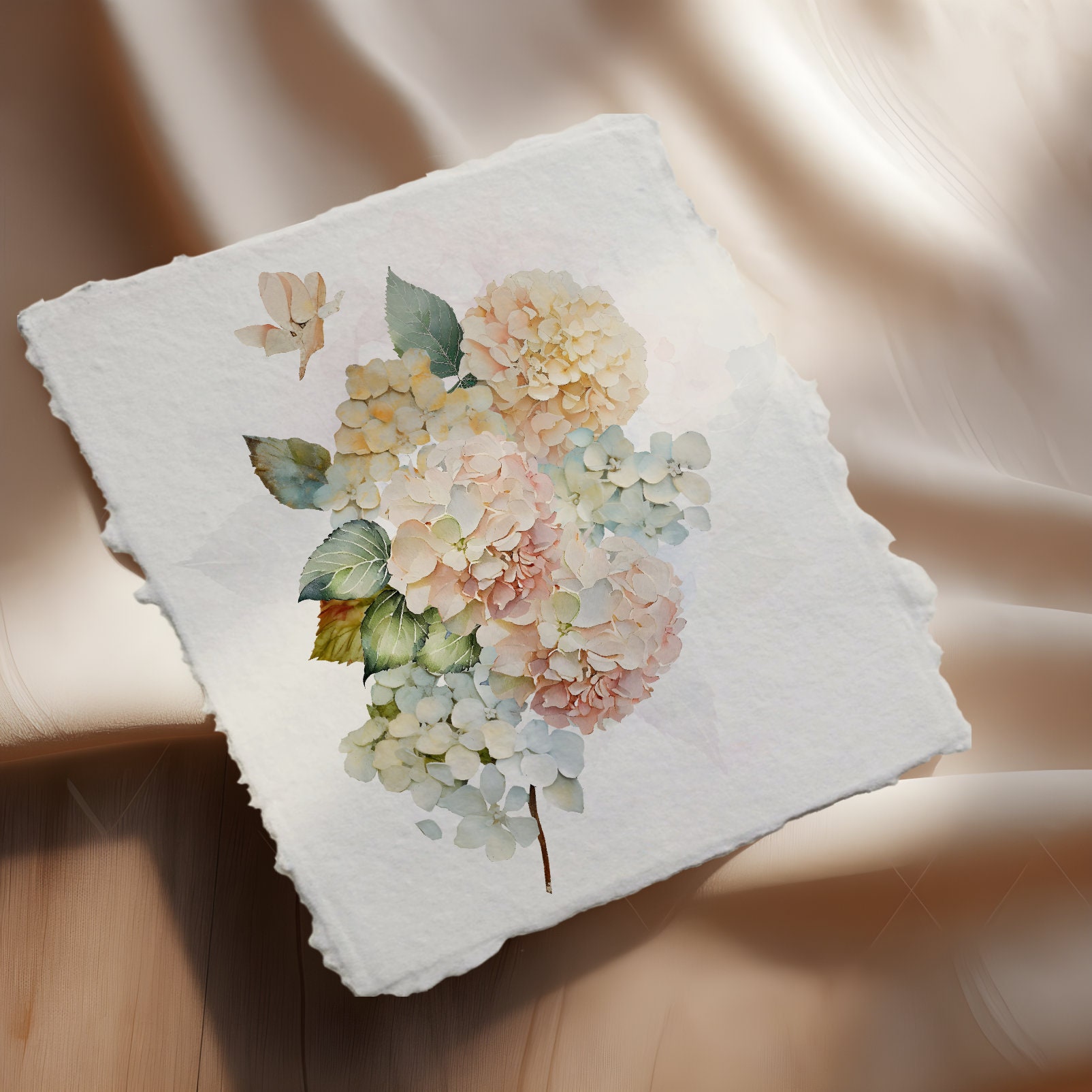 Watercolor Hydrangea - Watercolor Hydrangea Clipart - Watercolor ...
