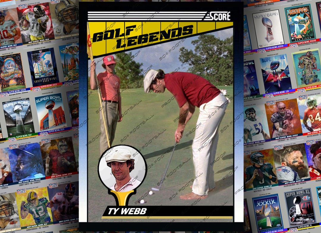 Chevy Chase Caddyshack Ty Webb Golf Legends Custom Trading Card - Etsy
