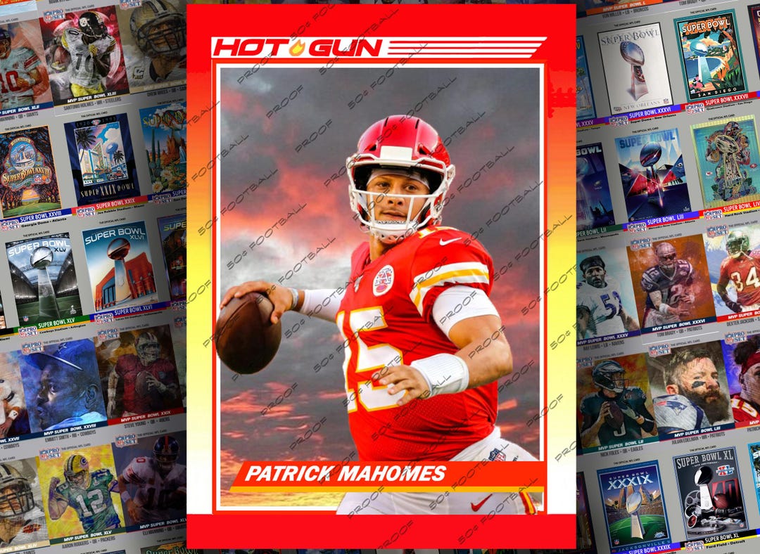 Patrick Mahomes Kansas City Chiefs Quarterback HOT GUN Custom Trading ...