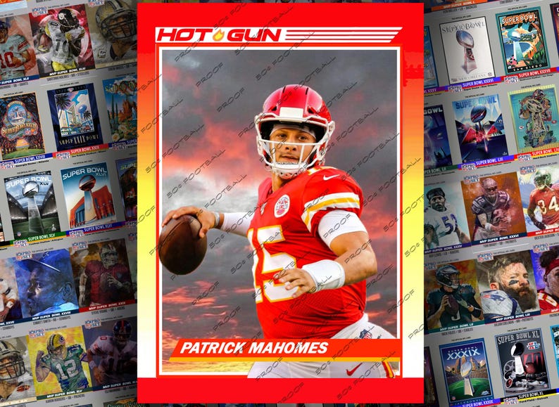 Patrick Mahomes Kansas City Chiefs Quarterback HOT GUN Custom Trading ...