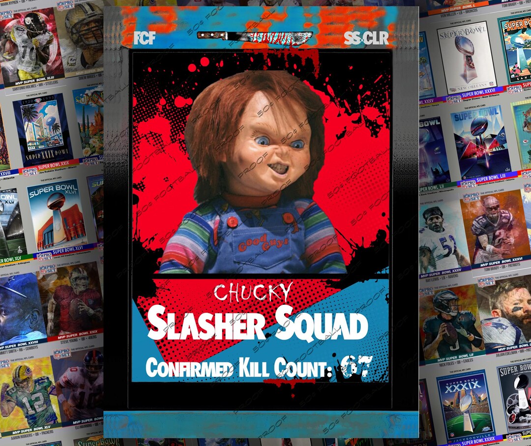 Child's Play Chucky Slasher Squad Horror Movie Custom Trading Card ...