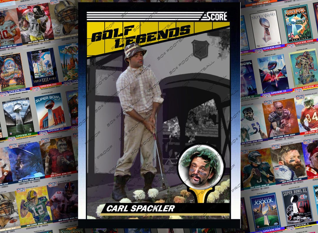 Carl Spackler Bill Murray Caddyshack Golf Legends Custom Trading Card ...