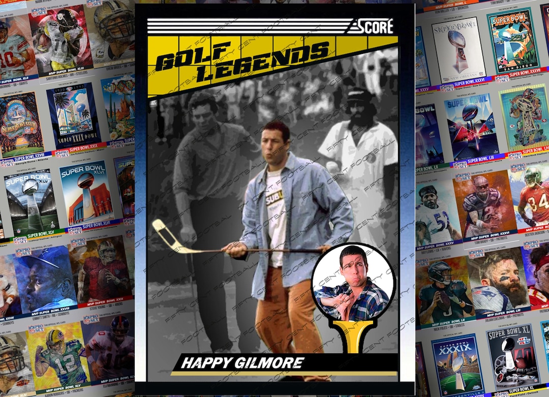 Adam Sandler Happy Gilmore Golf Legends Custom Trading Card. Adam ...