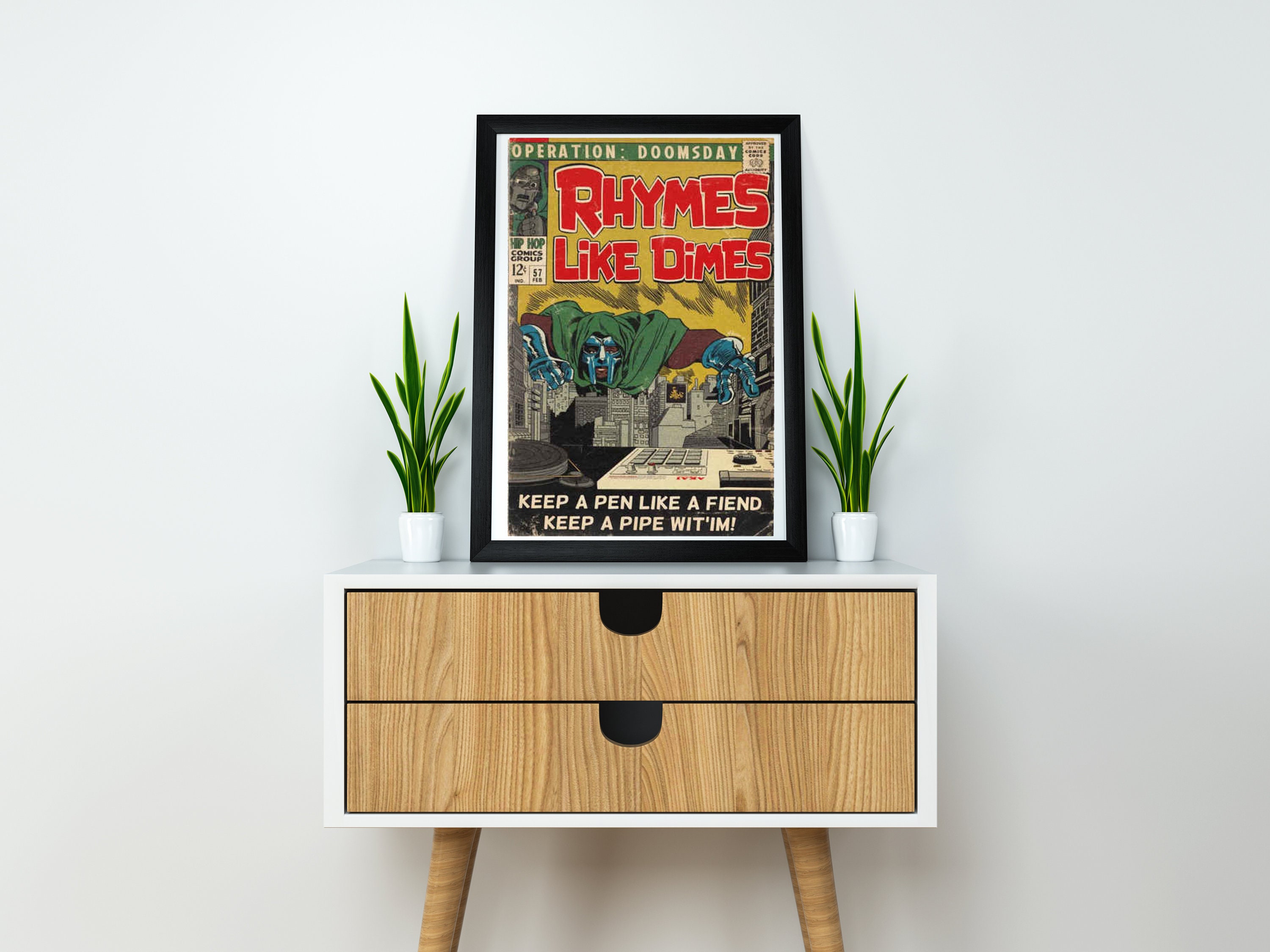 MF DOOM -rhymes Like Dimes Canvas Poster - Operation: Doomsday - Hip ...