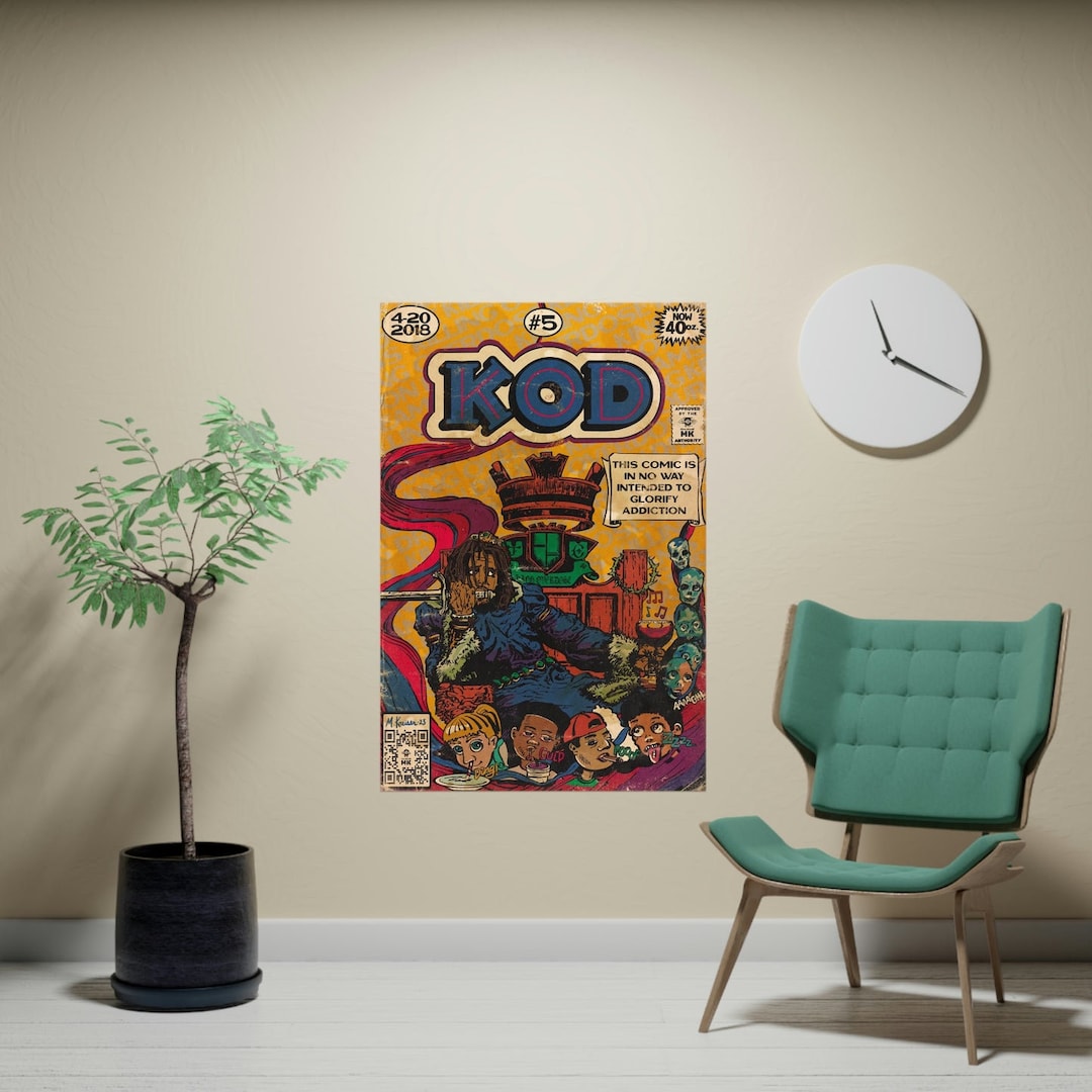 J. Cole - KOD Canvas Poster - ATM - Hip Hop Poster - Wall Art - Bedroom ...