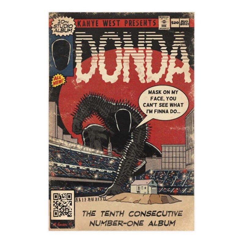 Kanye West - Donda Canvas Poster - Ye - Hip Hop Poster - Wall Art ...