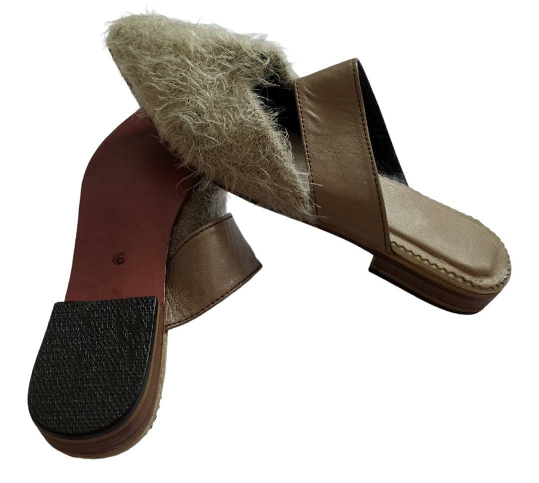 Boho Mule, Women Mule, Beige Slipper, Beautiful Handmade Mule,moroccan ...