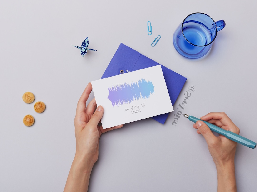 Custom Soundwave Art QR Code, Voice Recording Gift for Husband, Paper ...