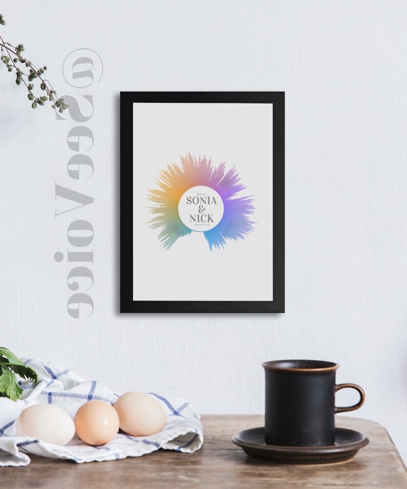 Custom Soundwave Art QR Code, Voice Recording Gift for Husband, Paper ...