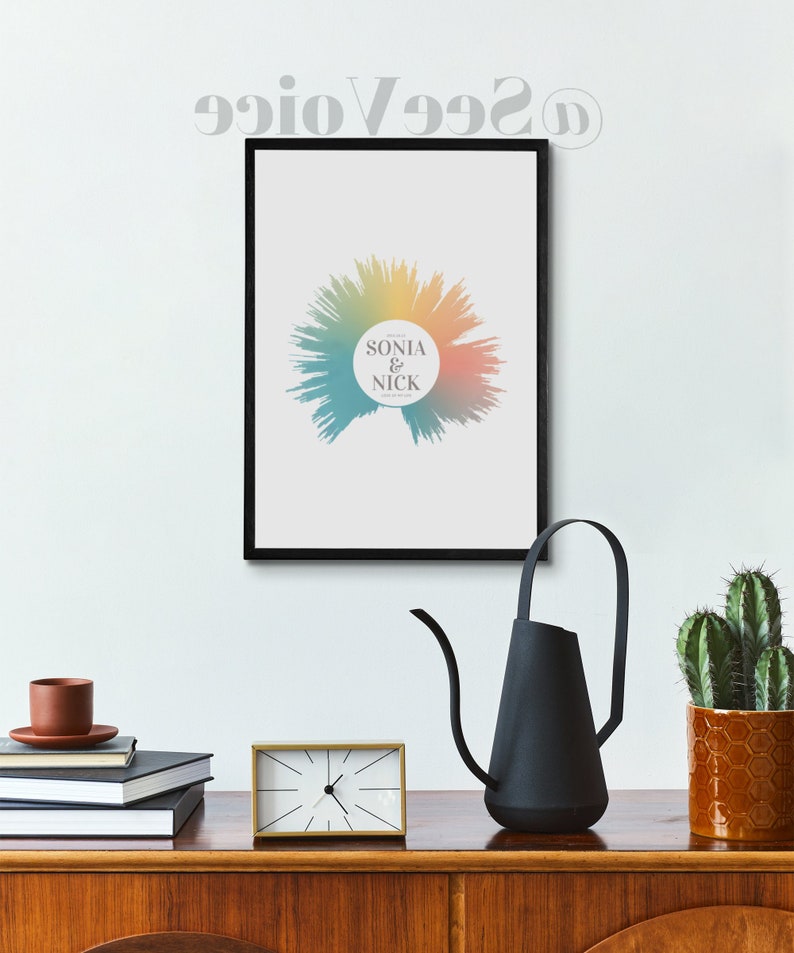 Custom Soundwave Art QR Code, Voice Recording Gift for Husband, Paper ...