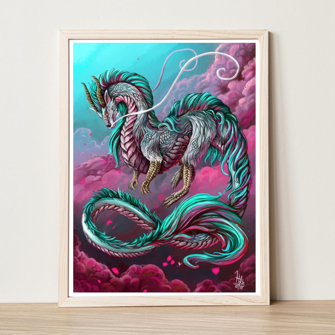 Haku River Spirit Dragon Ghibli Spirited Away Fan Art Print Poster - Etsy