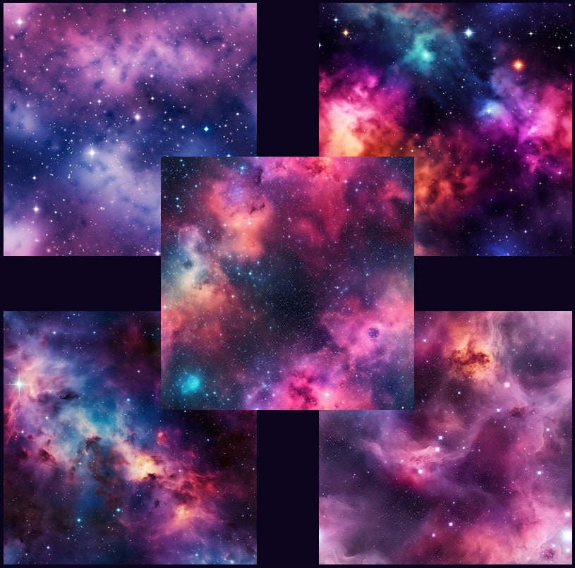 Digital Seamless Galaxy Patterns - Etsy