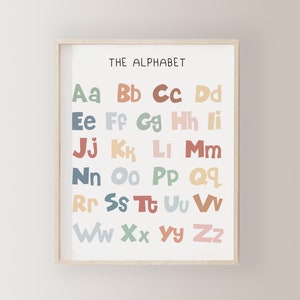 Rainbow Alphabet Poster Back to School Handwriting Chart - Etsy