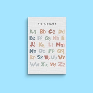 Rainbow Alphabet Poster Back to School Handwriting Chart - Etsy