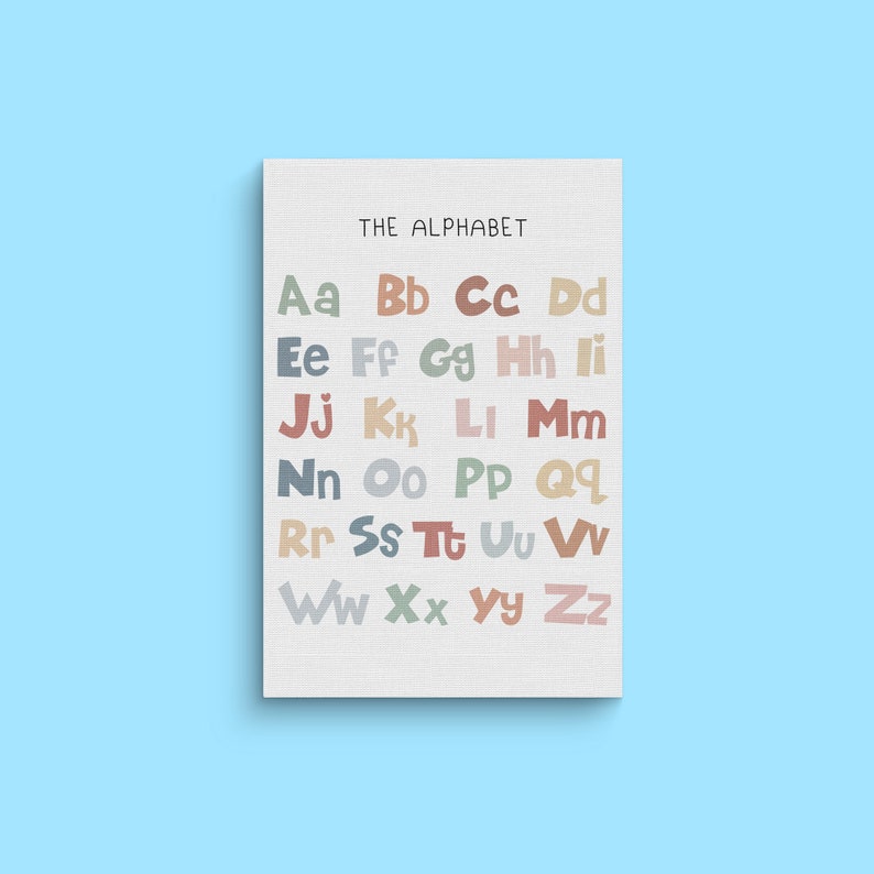 Rainbow Alphabet Poster Back to School Handwriting Chart - Etsy