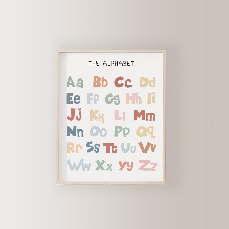 Rainbow Alphabet Poster Back to School Handwriting Chart - Etsy