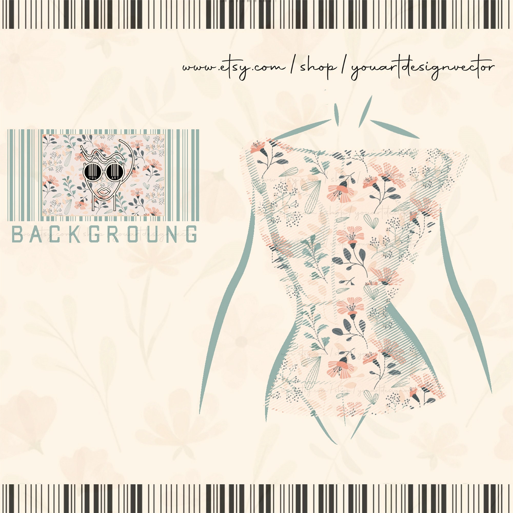 Floral Background SVG,PNG,JPG - Etsy